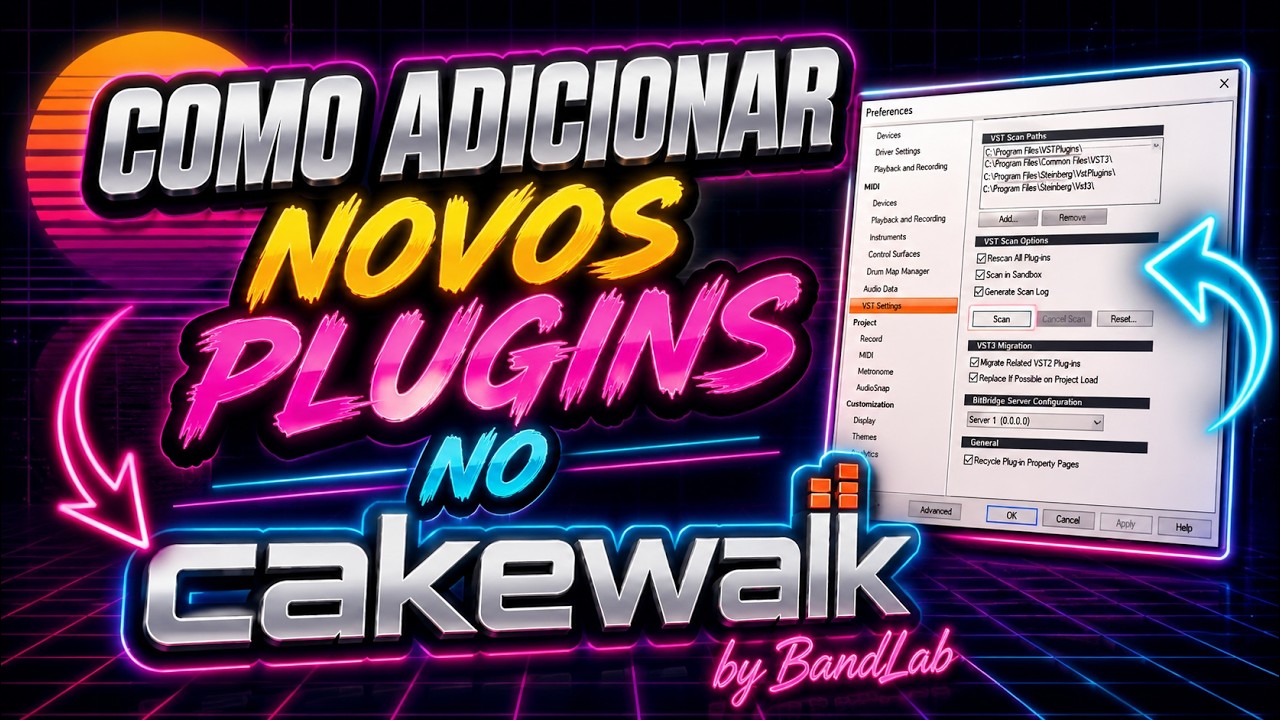 Como adicionar novos plugins vst no Cakewalk By Bandlab - YouTube