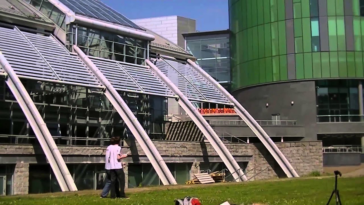 Flying the DJI Phantom Quadcopter around the RGU Library and FOHS - YouTube