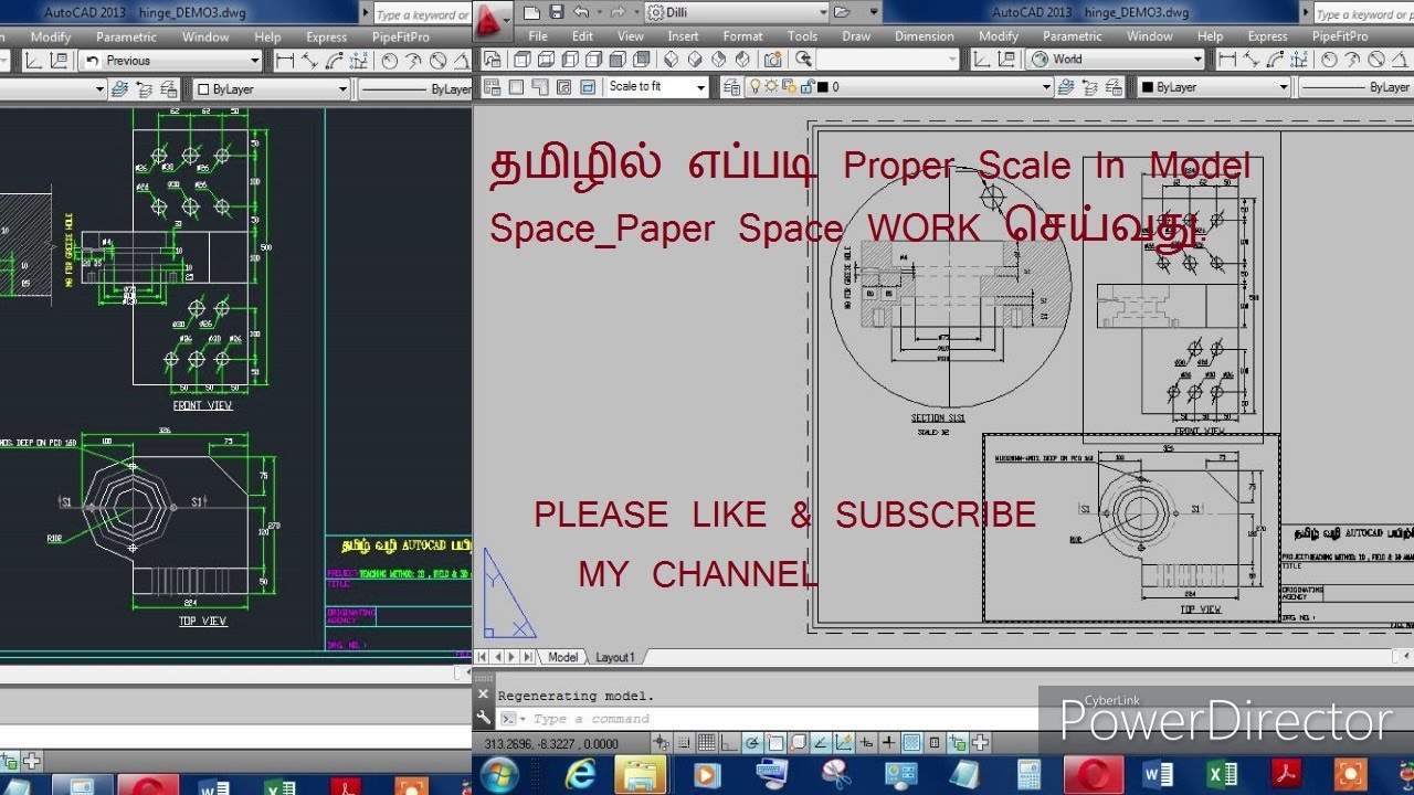 How To Do Proper Scale On Model Space Or Paper Space In Autocad Tamil how-to-do-proper-scale-on-model-space-or-paper-space-in-autocad-tamil