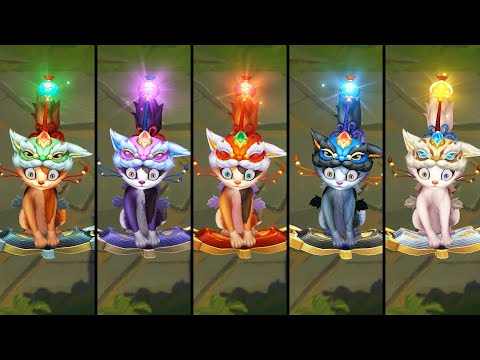 All Firecracker Yuumi Chromas (League of Legends)
