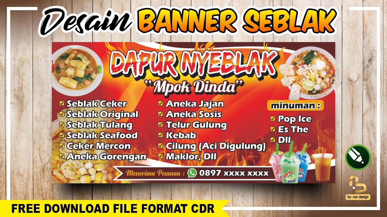 Desain Spanduk Seblak Cdr Desain Banner Kekinian Otosection Images And Photos Finder