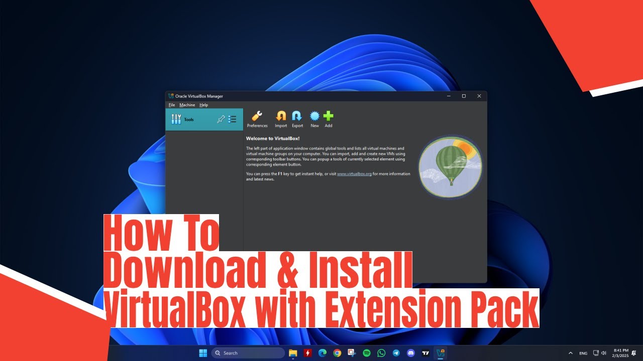 How To Download & Install VirtualBox with Extension Pack - YouTube