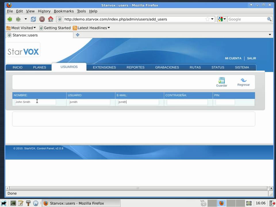 Starvox crear usuarios - YouTube