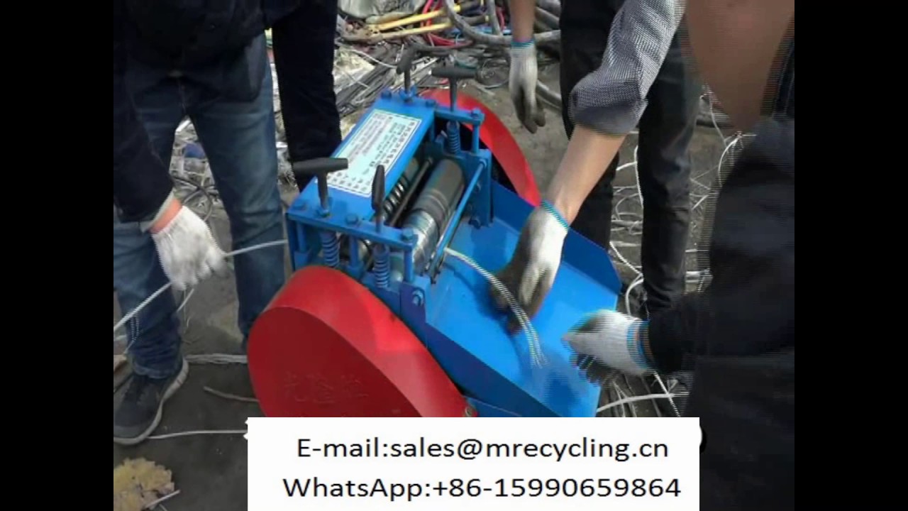 wire stripping machine recycling video mp4 - YouTube