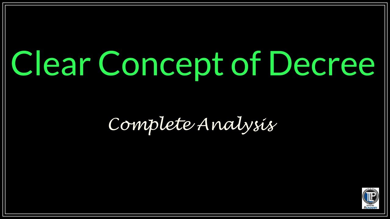 Definition of Decree- Complete Analysis #tlpacademy - YouTube