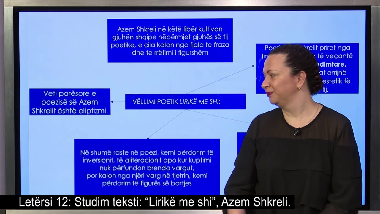 Gjuhë shqipe dhe Letërsi 12 - Studim teksti: “Lirikë me shi”, Azem ...