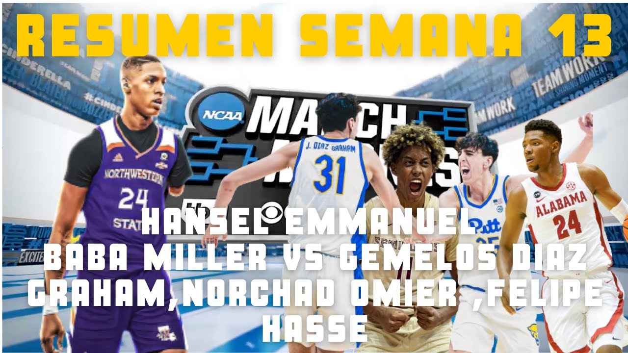 NCAA ESPAÑOL - HANSEL EMMANUEL,BABA MILLER vs GEMELOS DIAZ GRAHAM ...