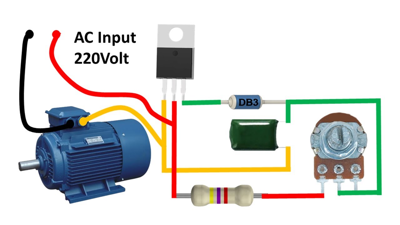 ac motor speed controller circuit bta16 - YouTube