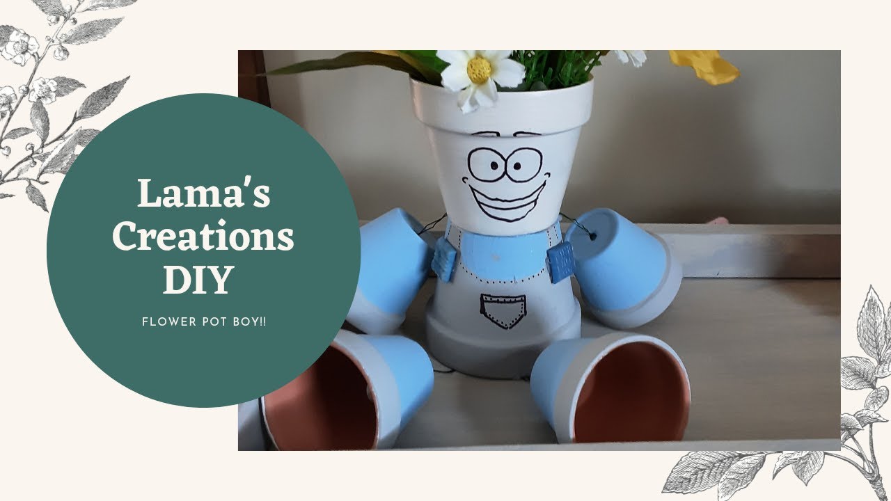 Clay Pot Boy//Spring Summer Decor - YouTube
