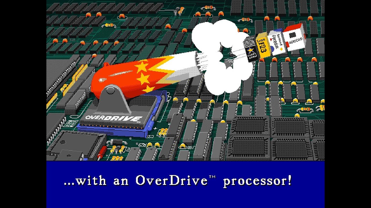 Intel Overdrive DX2 demo - Hardware (1993) - YouTube