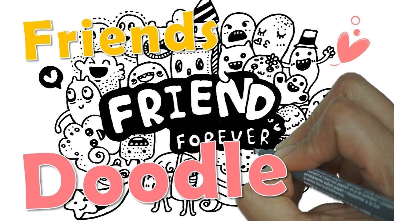 How to Draw Friends Doodle - YouTube