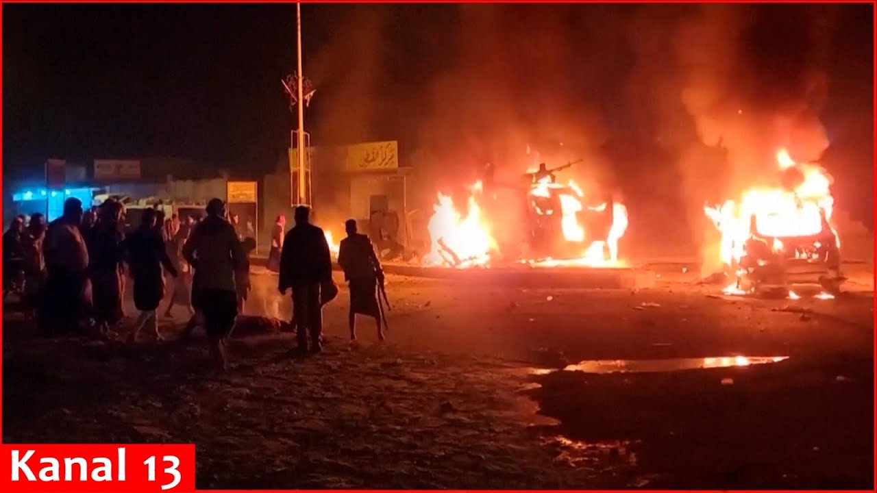Vehicles on fire after reported Saudi strikes on area linked to ...