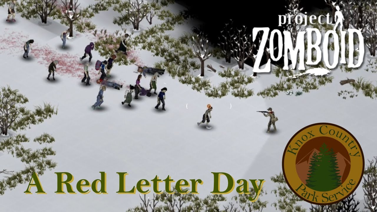 I Turn the Snow Red at the Zombie Park Service in Project Zomboid - YouTube