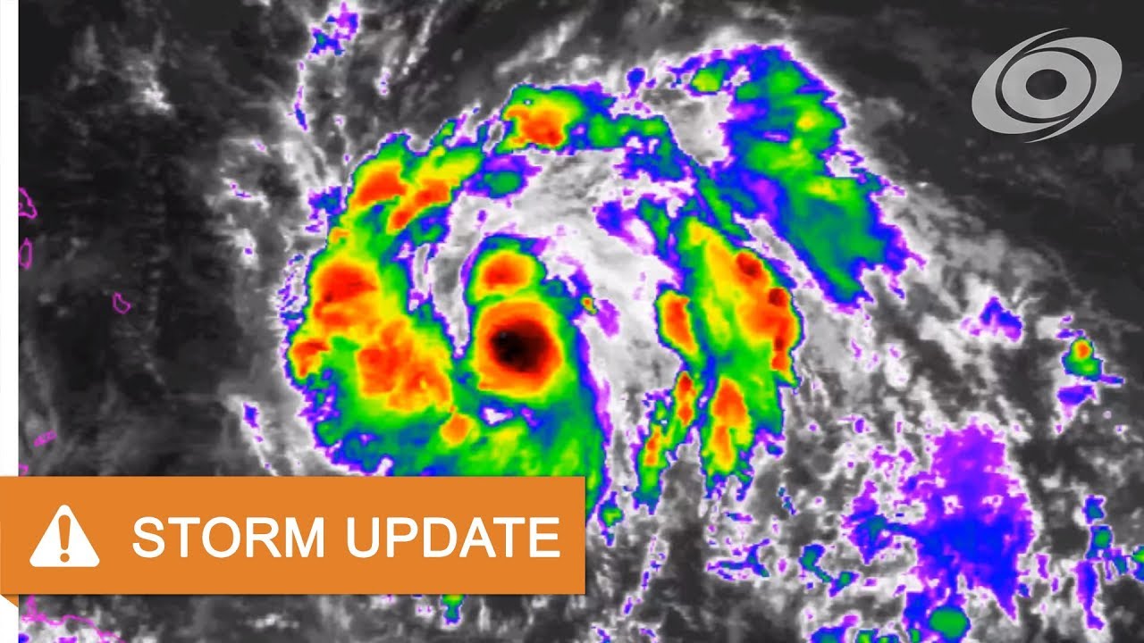 Tropical Storm Maria - Update 1 (03:00 UTC, September 17, 2017) - YouTube