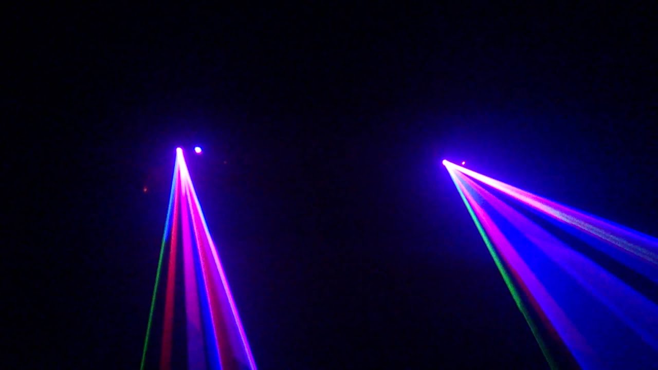 2 x show disco laser shinp 260mW CL-10 RGB - YouTube