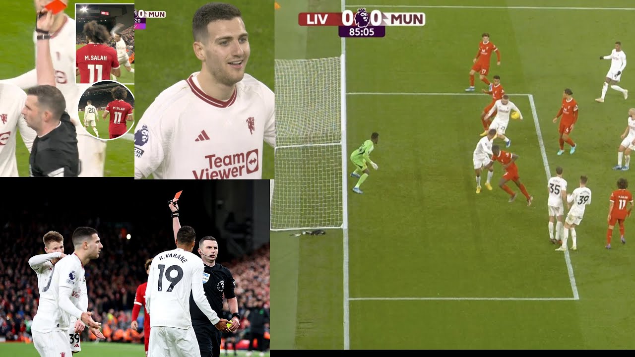 Liverpool penalty shout against Manchester United after handball by ...