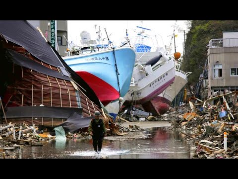 Top 10 Large Tsunami Destroy Ships, Houses & Cars - YouTube