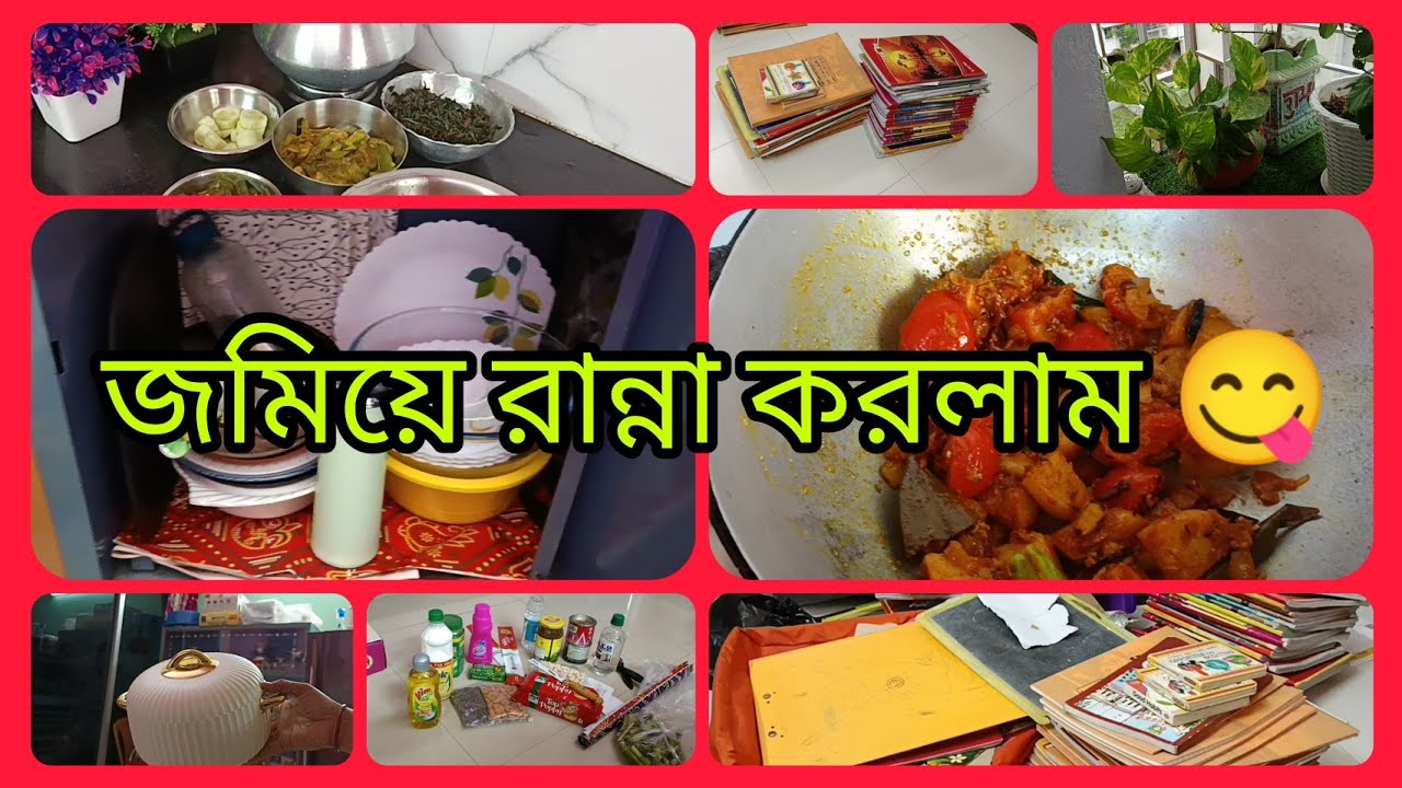 জমিয়ে রান্না সাথে মেয়ের বই + বাড়িটা একটু পরিষ্কার করলাম || daily ...