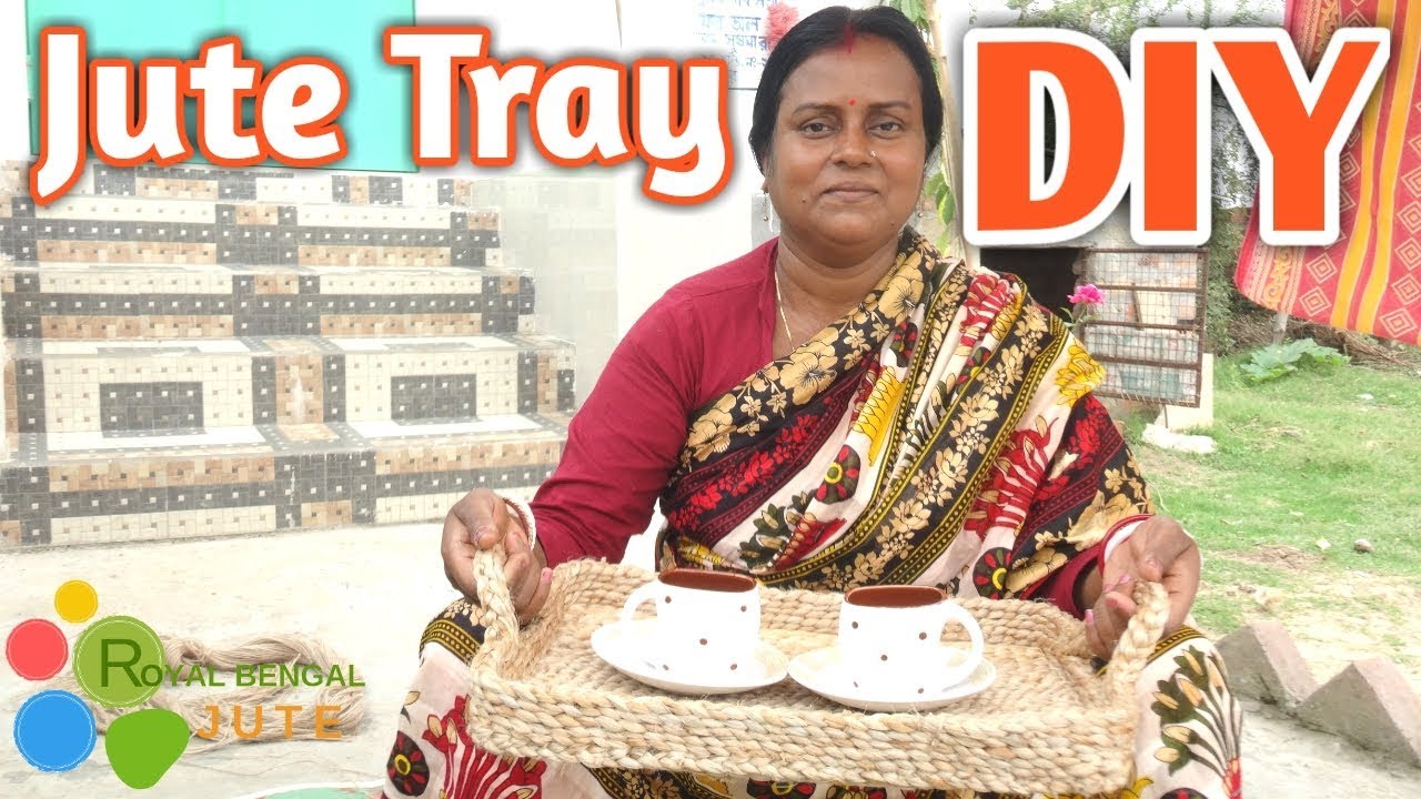 How to Make Serving Tray with Jute Rope|Jute Rope Craft Idea| #Jute DIY ...