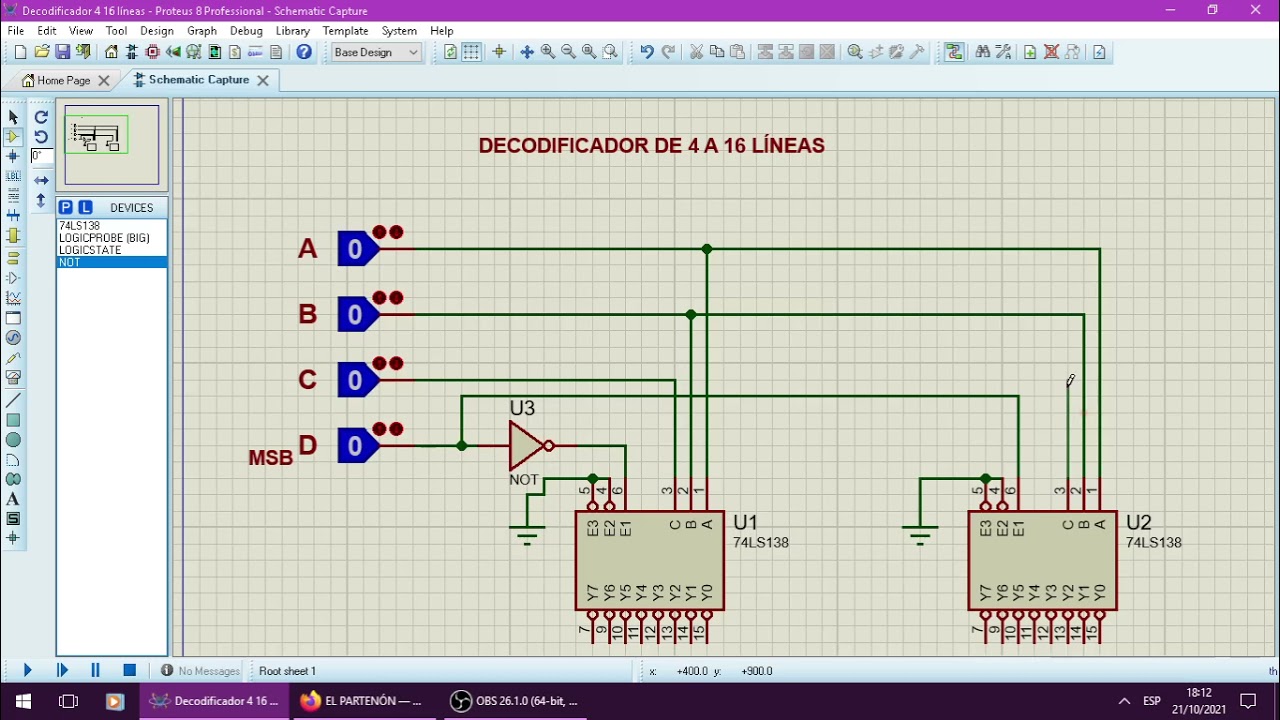 Decodificador de 4 a 16 líneas - YouTube