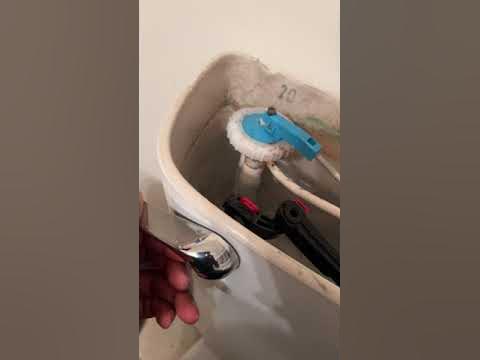 How to fix hard to push toilet handle - YouTube