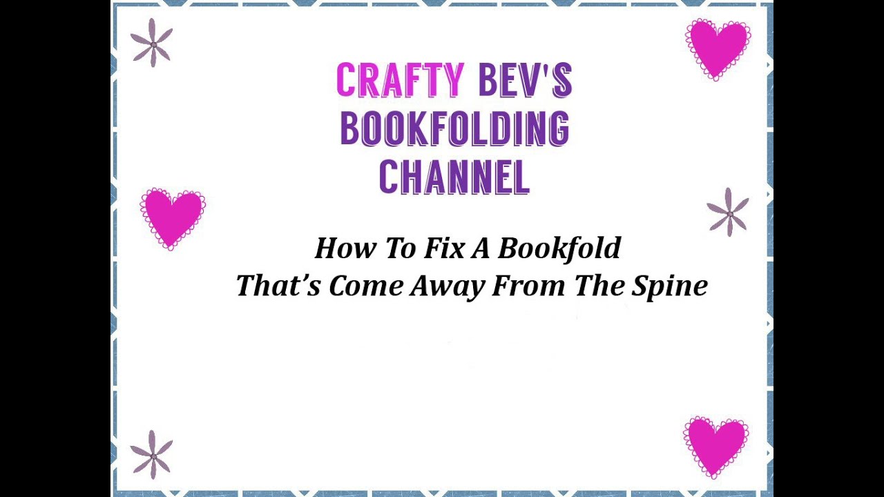 Bookfolding How to fix a book that's come away from the spine - YouTube