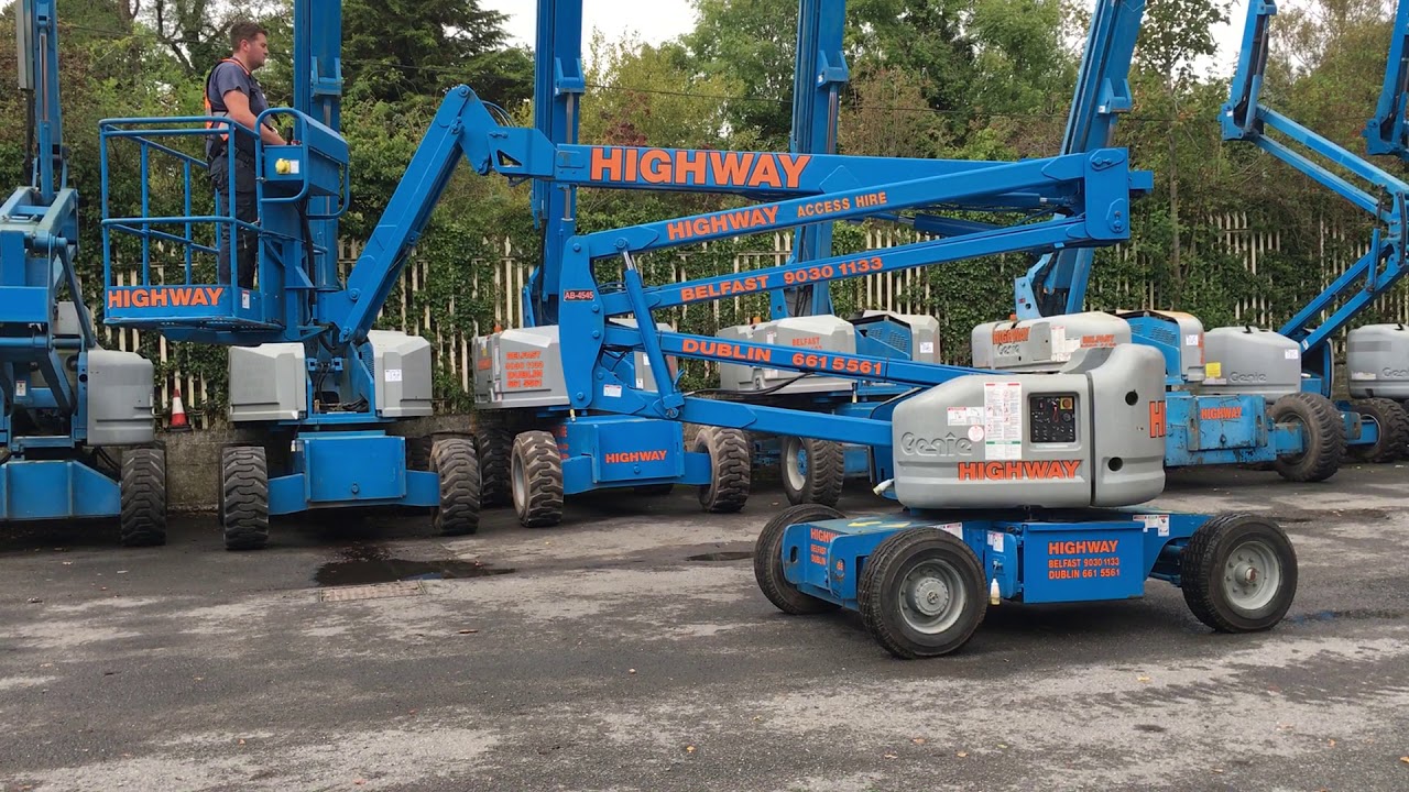 GENIE Z45 45ft DIESEL BOOM LIFT - YouTube