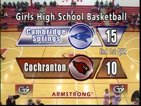 Cambridge Springs vs Cochranton-Girls High School Basketball - YouTube