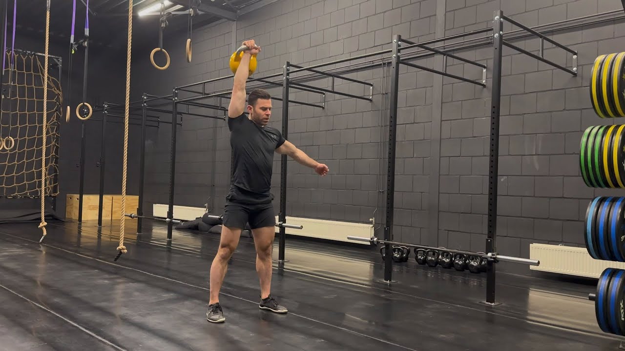 Single Kettlebell Clean & Press Complex - YouTube