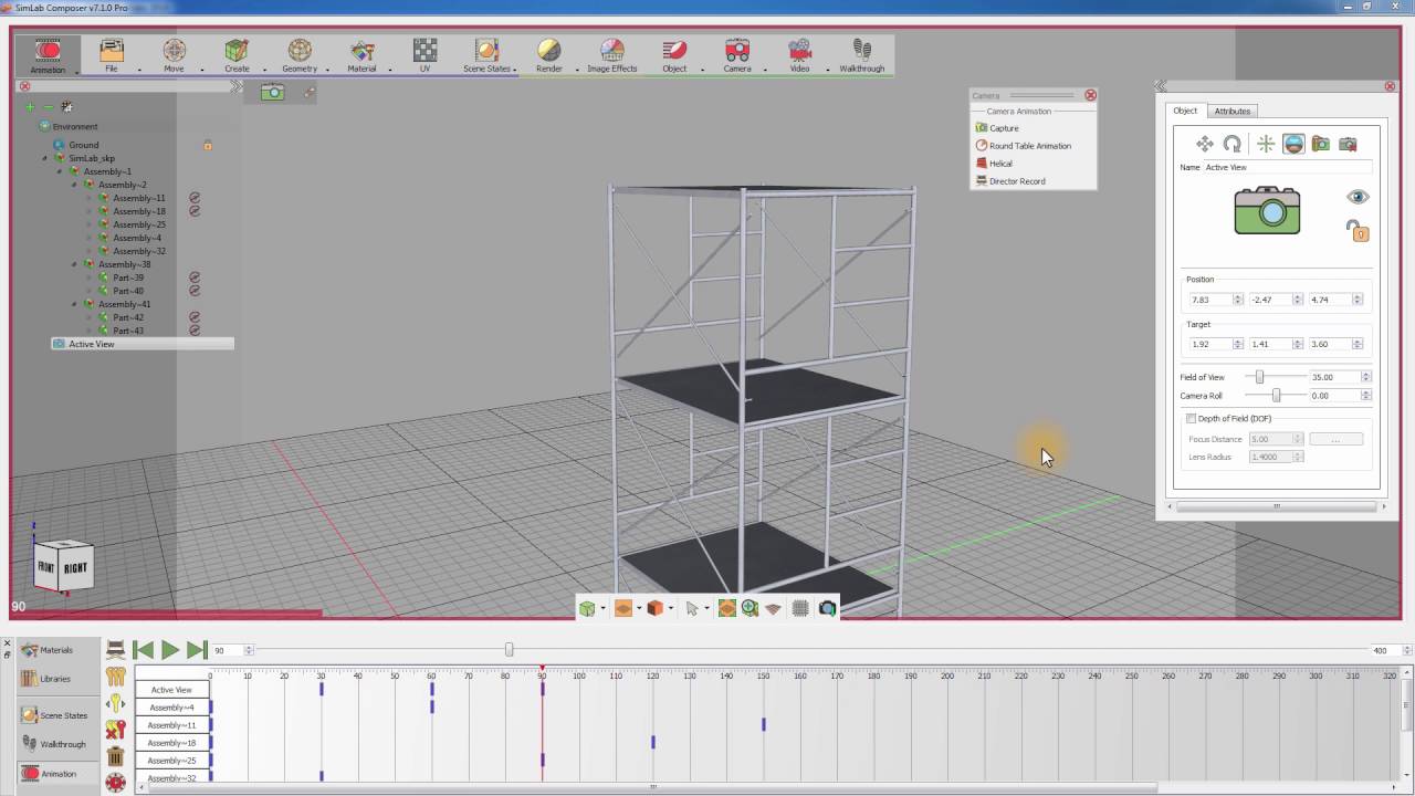 Construction step by step animation with SimLab Composer - YouTube