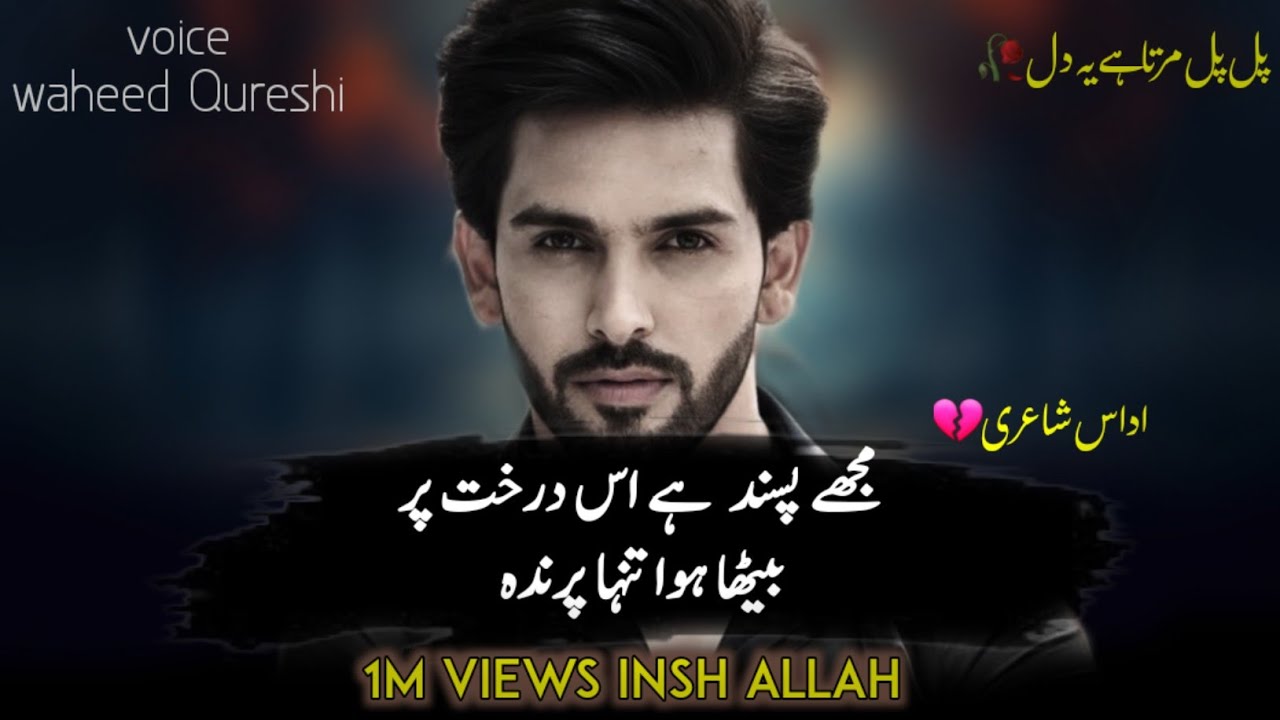 Udaas urdu Shayari status|sad urdu poetry about life|sad alone urdu ...