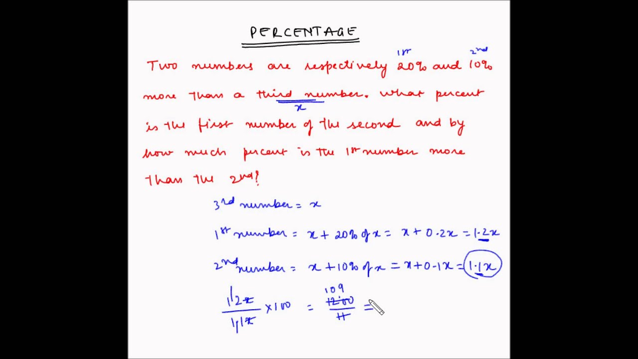 Percentage - Example 15 - YouTube