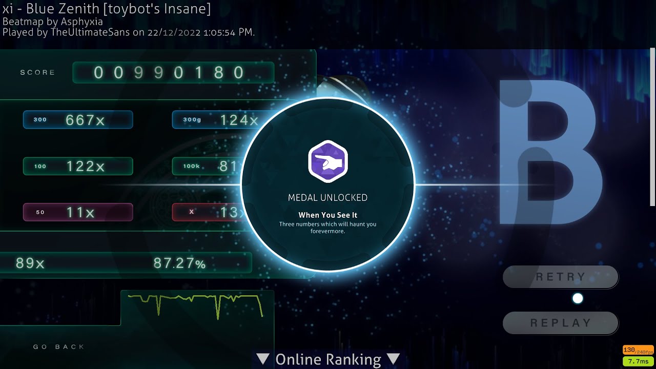 accidently got the WYSI medal. oops [Osu Improvement 14] - YouTube