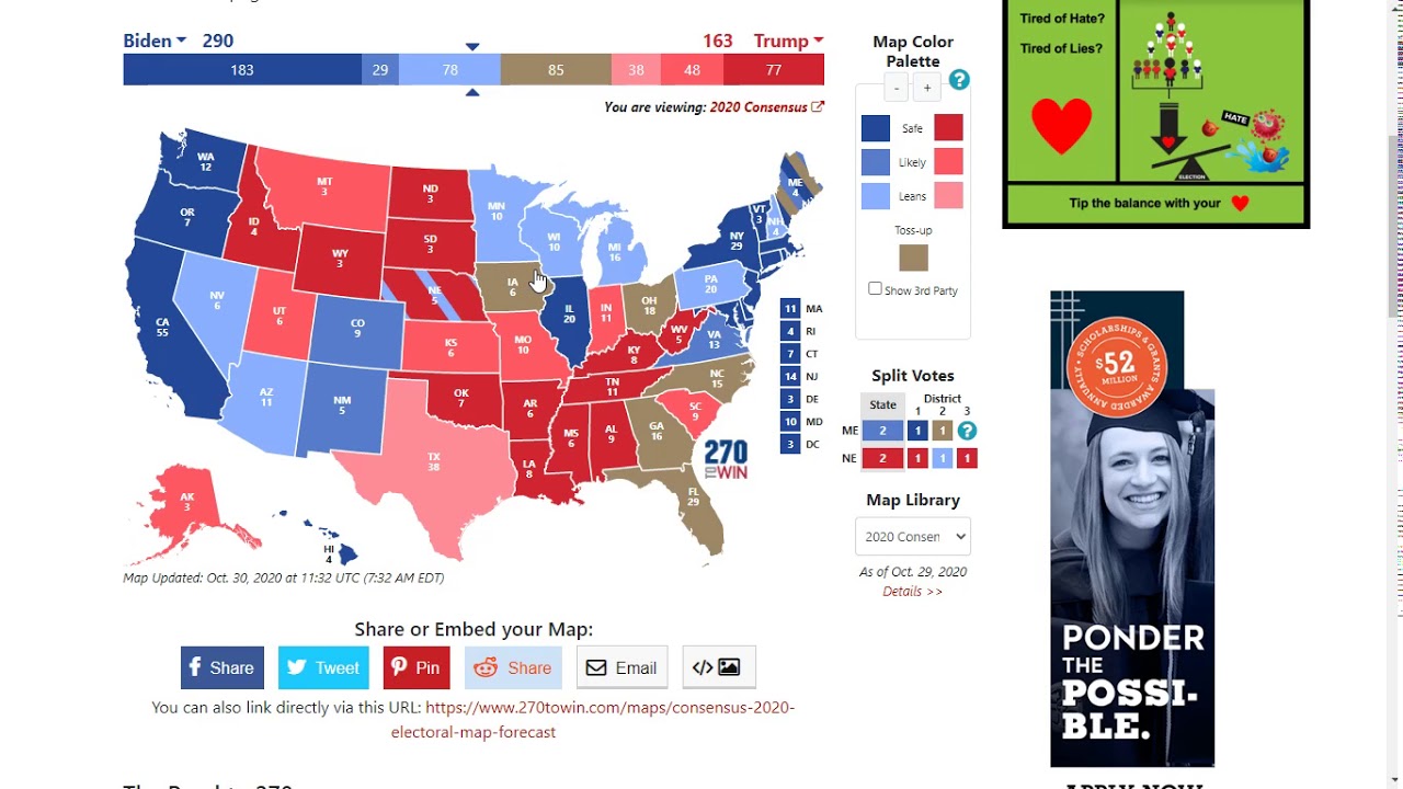 Red States, Blue States, and Swing States - YouTube