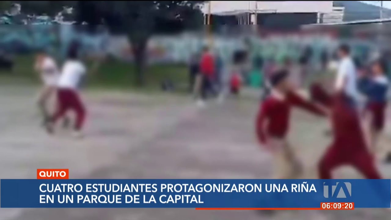 Video viral de 4 estudiantes en medio de una pelea en un parque de ...