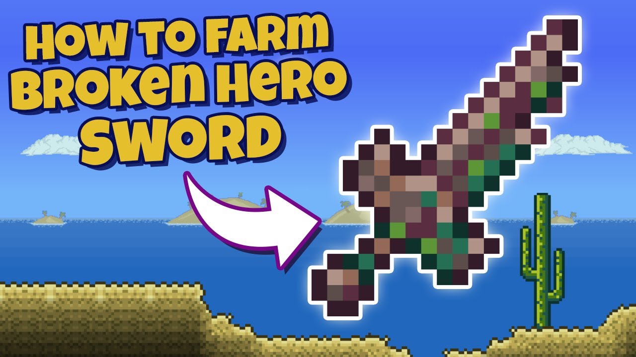 How to farm Broken Hero Sword in Terraria - YouTube