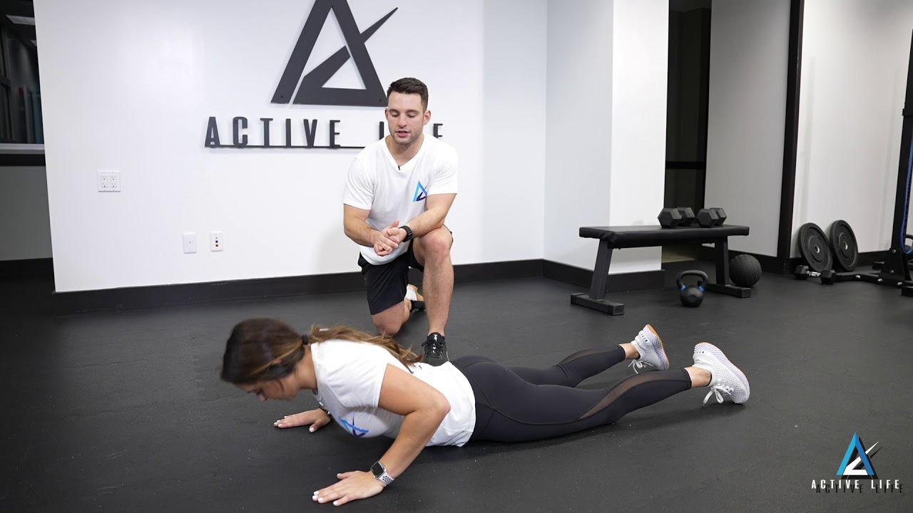 Prone Press Up Hips Down Push Up - YouTube