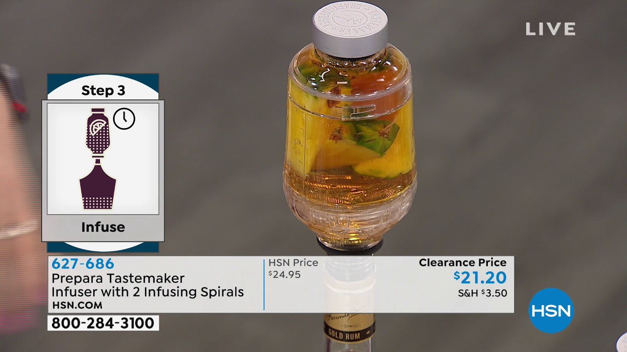 Prepara Tastemaker Infuser with 2 Infusing Spirals - YouTube