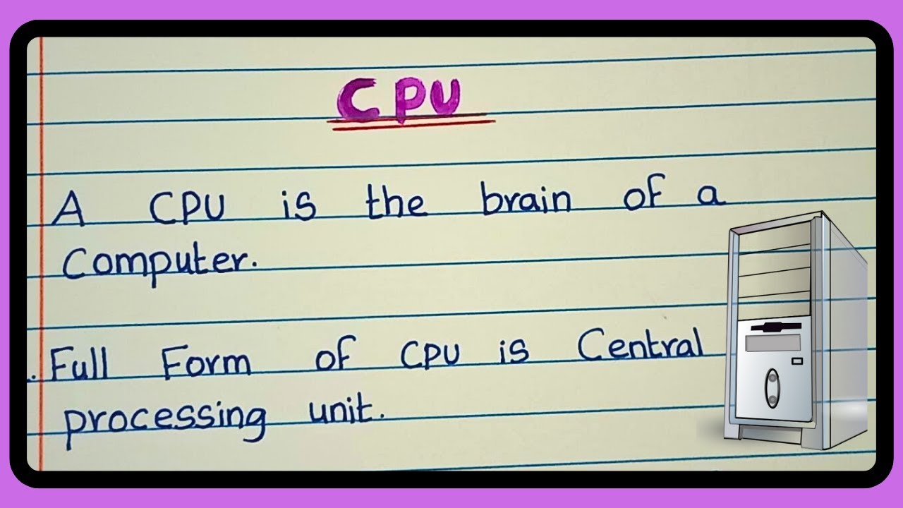 10 lines on CPU in English | Essay on CPU | About Computer CPU ...
