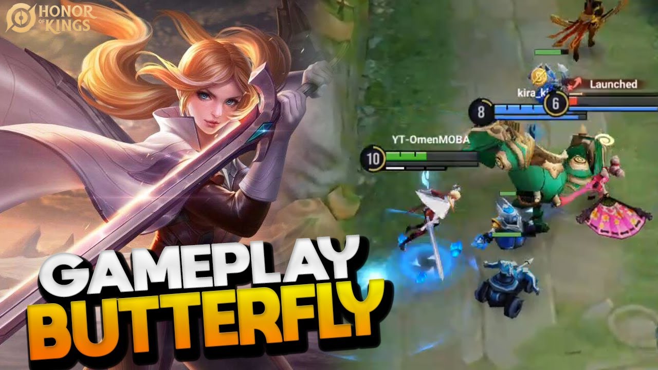GAMEPLAY BUTTERFLY HERO AOV YANG SEKARANG PINDAH KE HONOR OF KINGS ...