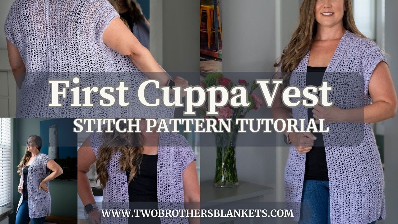 Beginner Crochet Vest Stitch Pattern Tutorial - YouTube