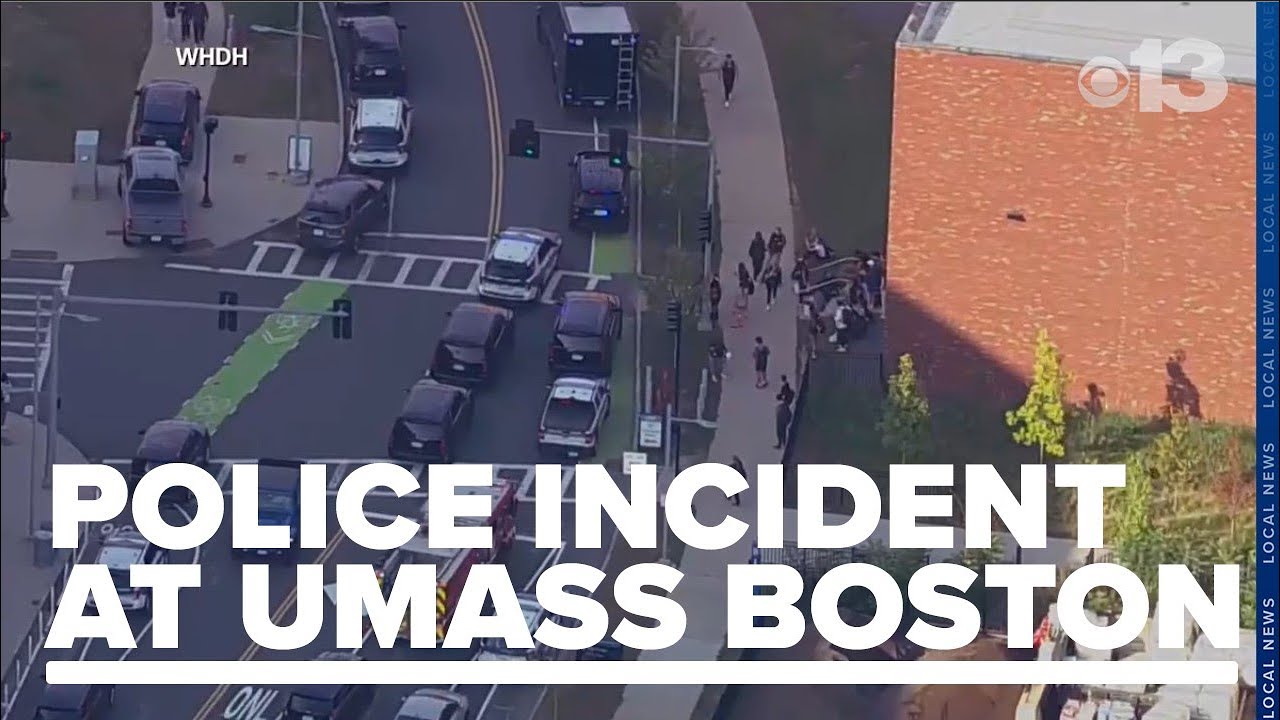 UMass Boston reports 'police incident' near Campus Center - YouTube