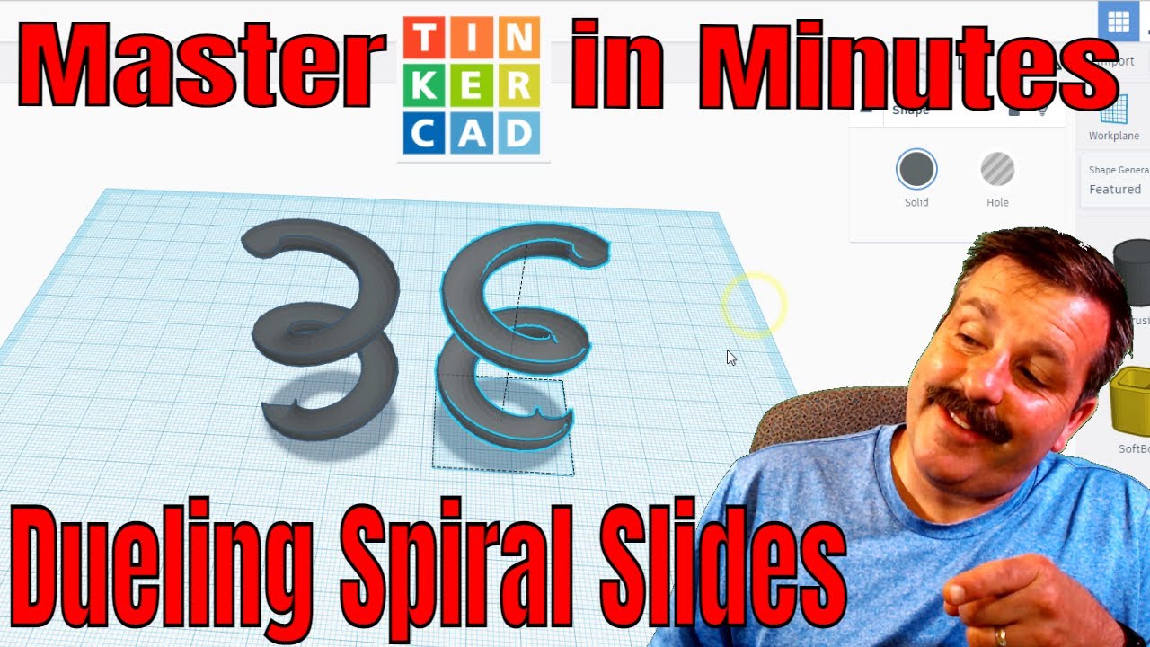 Simple Steps for Dueling Spiral Slides | Master Tinkercad in Minutes ...