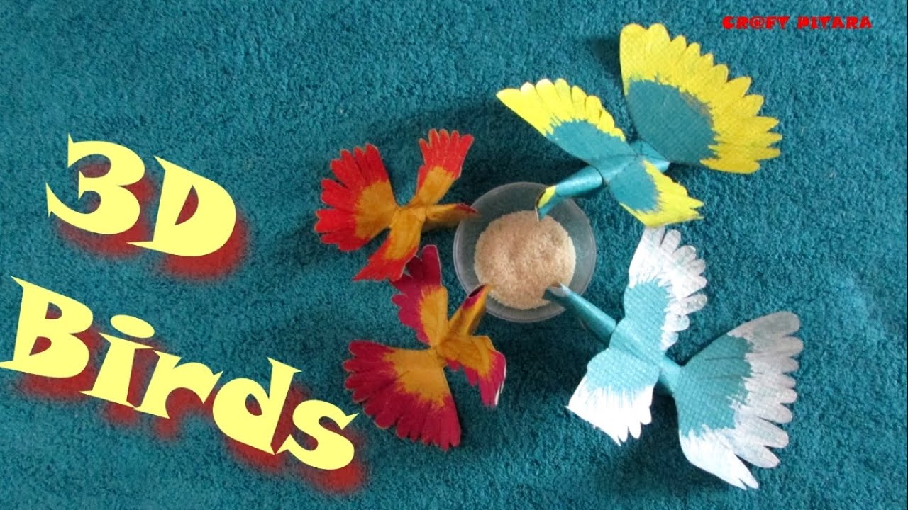 3D Bird/ACTIVITIES FOR KIDS/PAPER BIRD TUTORIAL - YouTube