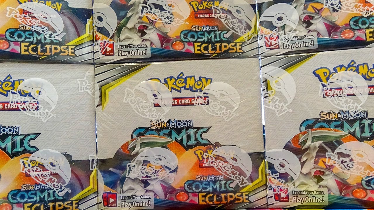 Opening a case (6 booster boxes) of Pokemon Cosmic Eclipse! - YouTube