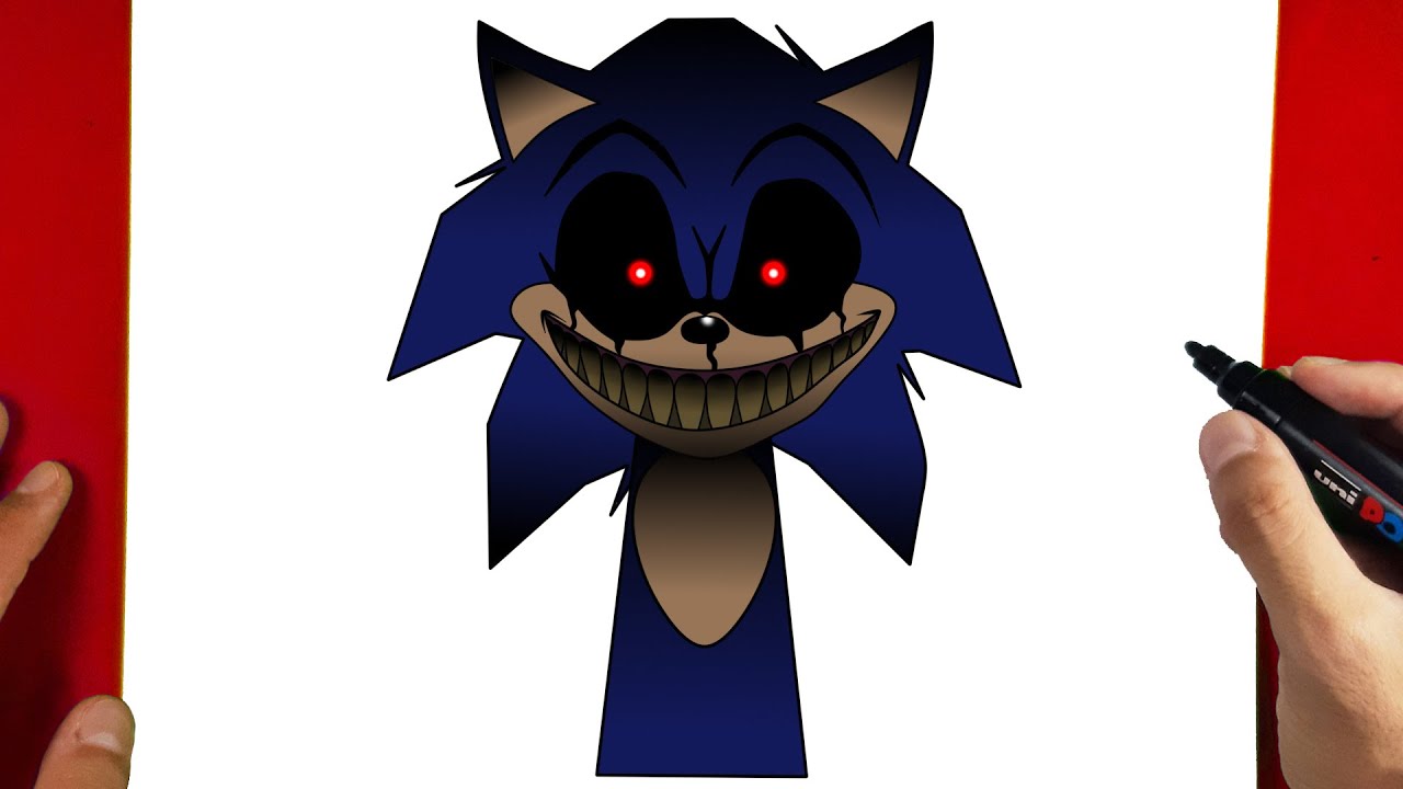 How to Draw Sonic.EXE from Incredibox Sprunki - YouTube