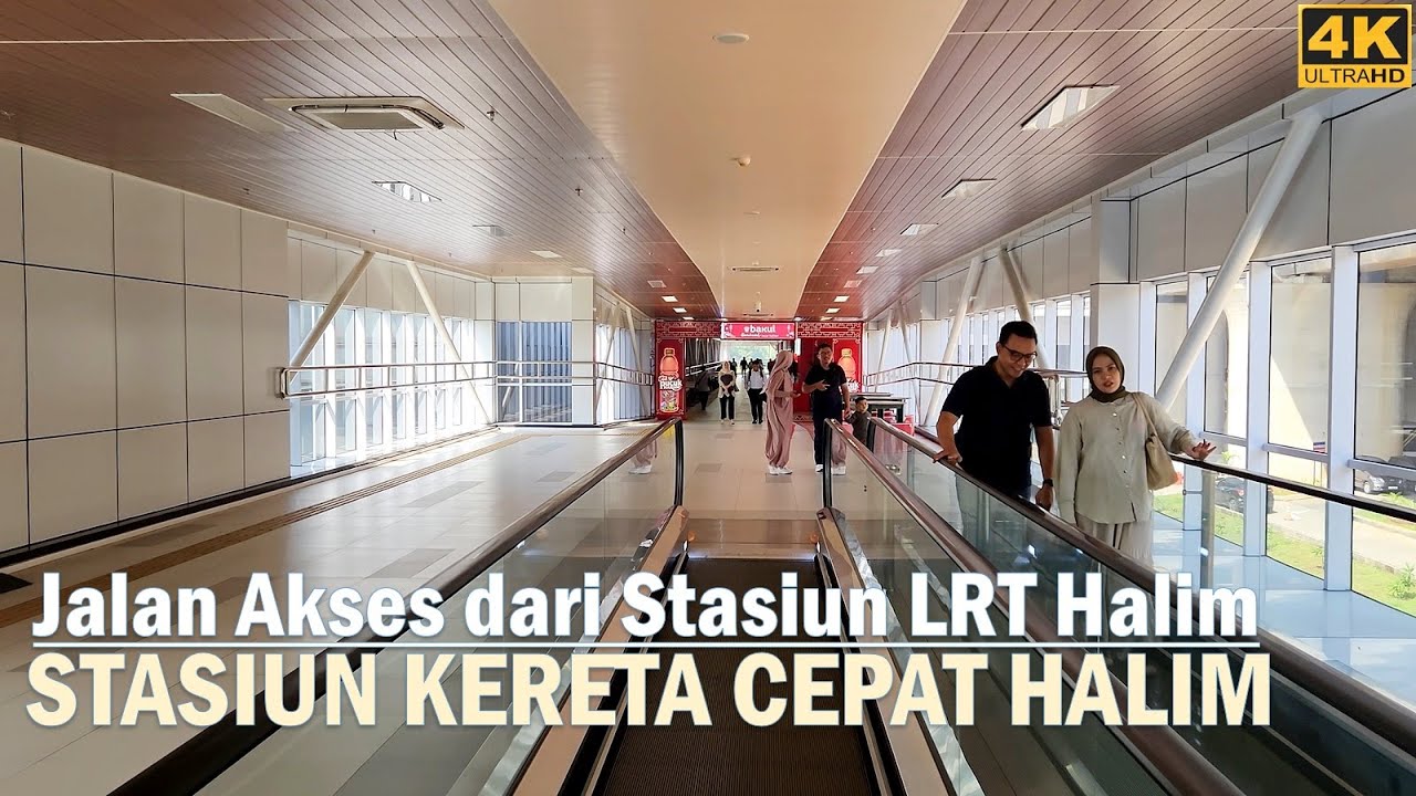 Walk from Halim LRT Station to Whoosh Station Kereta Cepat Jakarta ...
