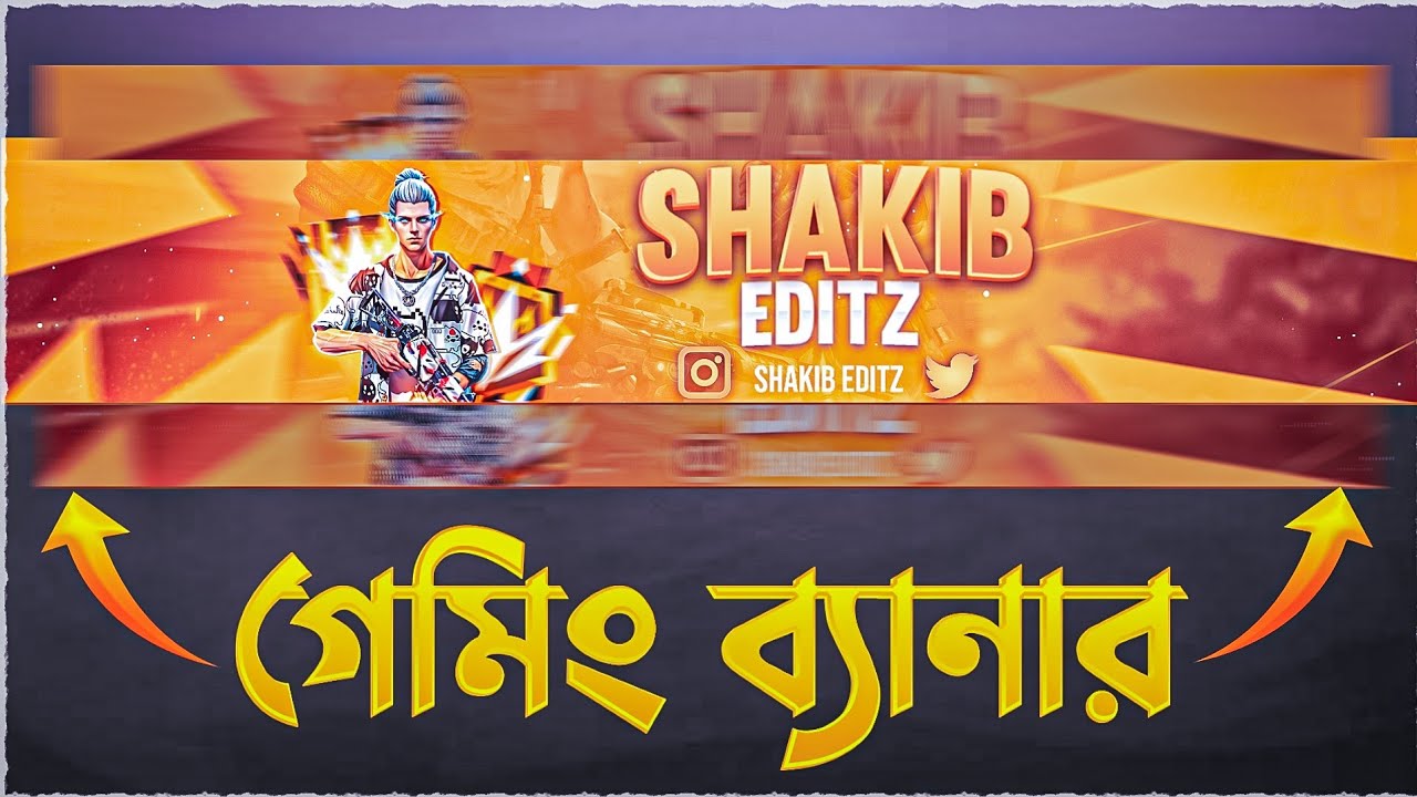 How to make gaming banner in mobile | Shakib editz - YouTube