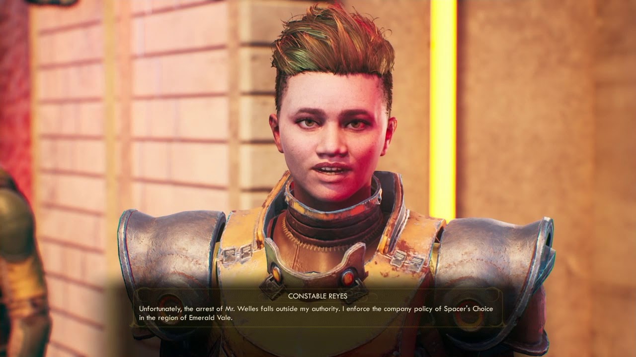 The Outer Worlds hint were to report Phineas V Welles. - YouTube