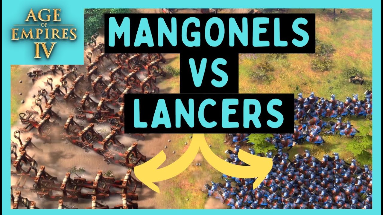 66 Mangonels vs 200 Lancers | Aoe4 - YouTube